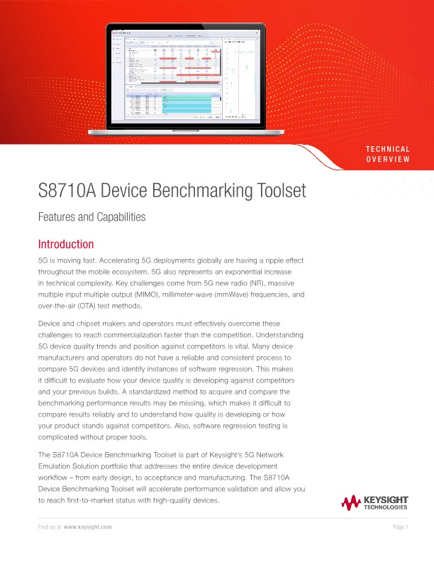 S8710A Device Benchmarking Toolset PDF Asset Page | Keysight